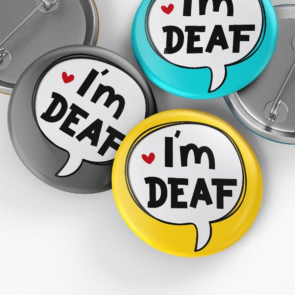 I Am Deaf Pins - Etsy