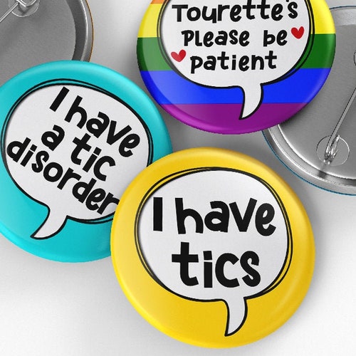 I Have Motor Tics Badge Pin Tourette's Syndrome Tic - Etsy