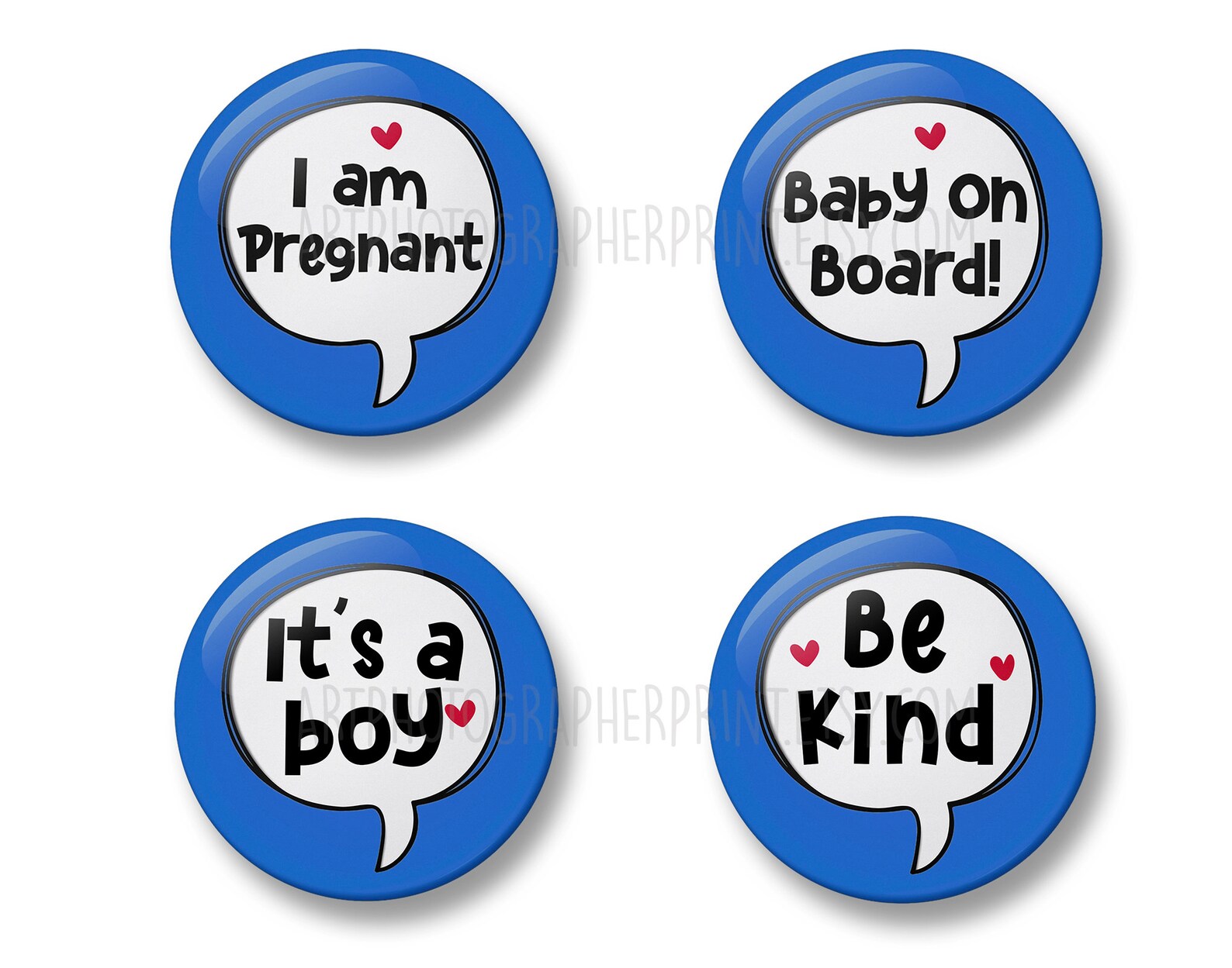 Pregnancy Badge Set 4 Badges Badge Packs 32mm I Am - Etsy