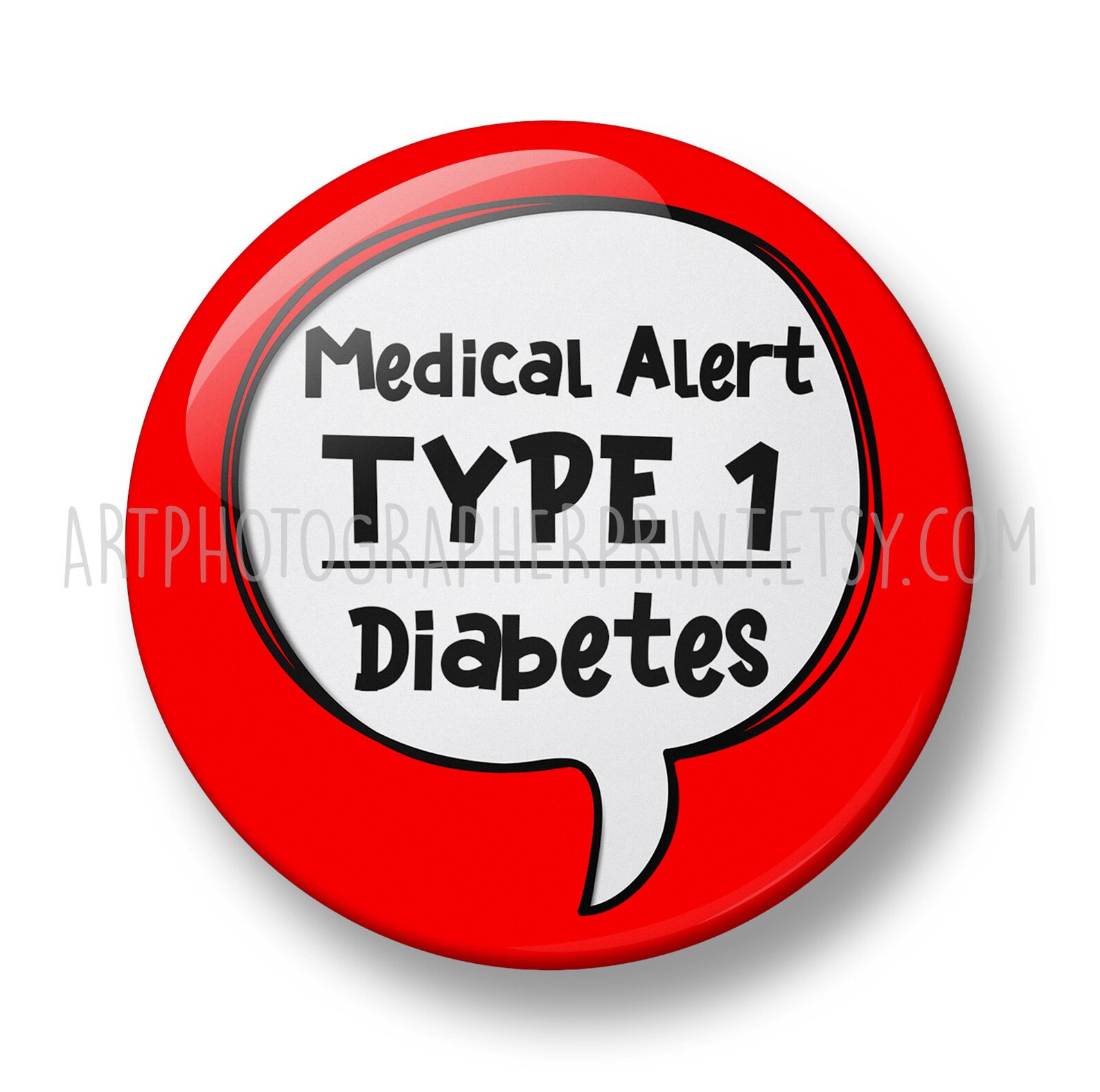 Type 1 Type 2 Diabetes Pin Button Badge Medical Alert 32mm - Etsy