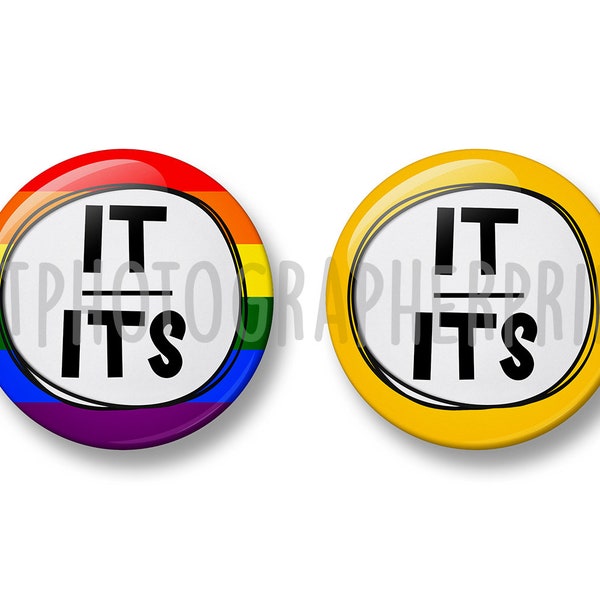 It Its Pronoun Pin - Etsy