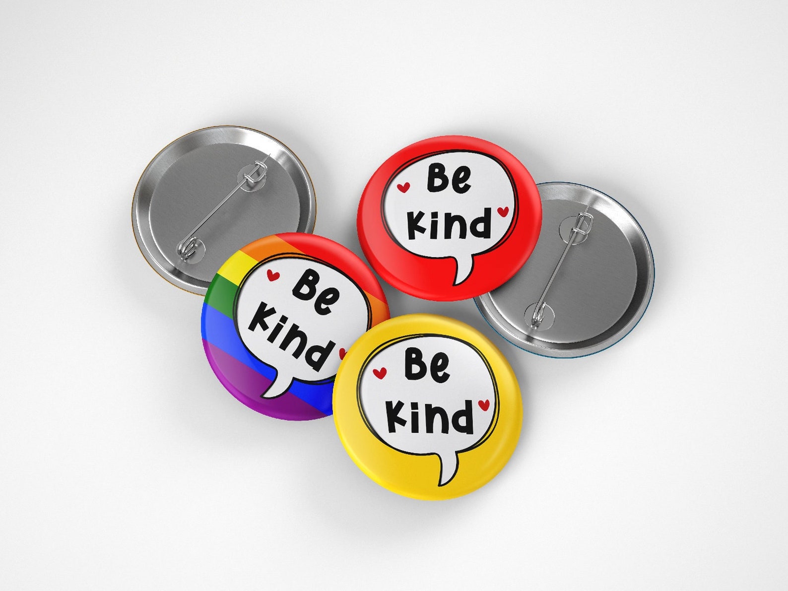 Be Kind Pin Badge Kindness Matters Rules 32mm Mindfulness | Etsy