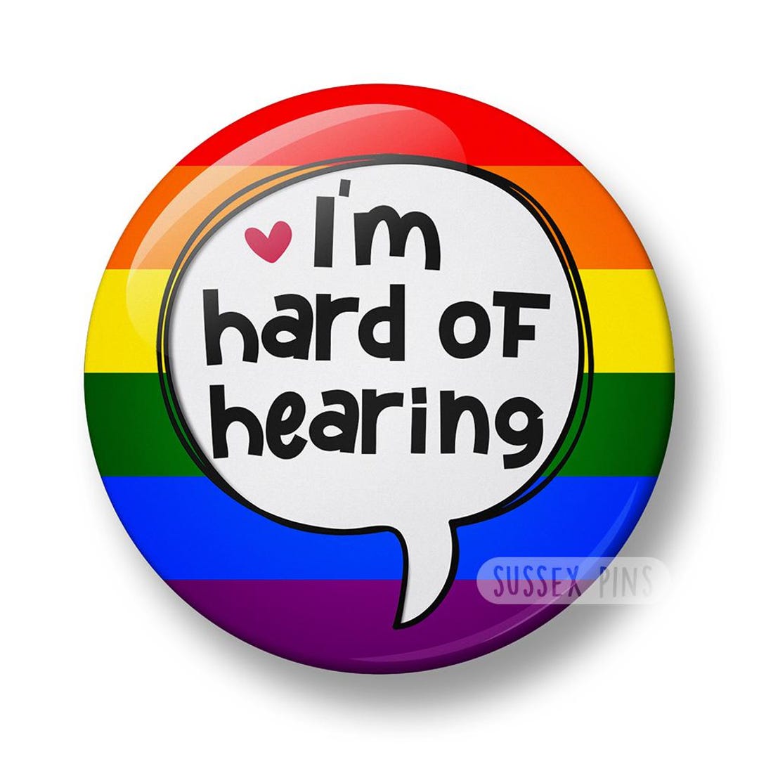 I'm Hard of Hearing Pin Badge: Neurodivergent Button Badge, Disability ...