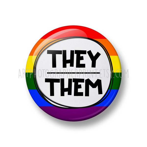 Pronoun Badge - Etsy UK