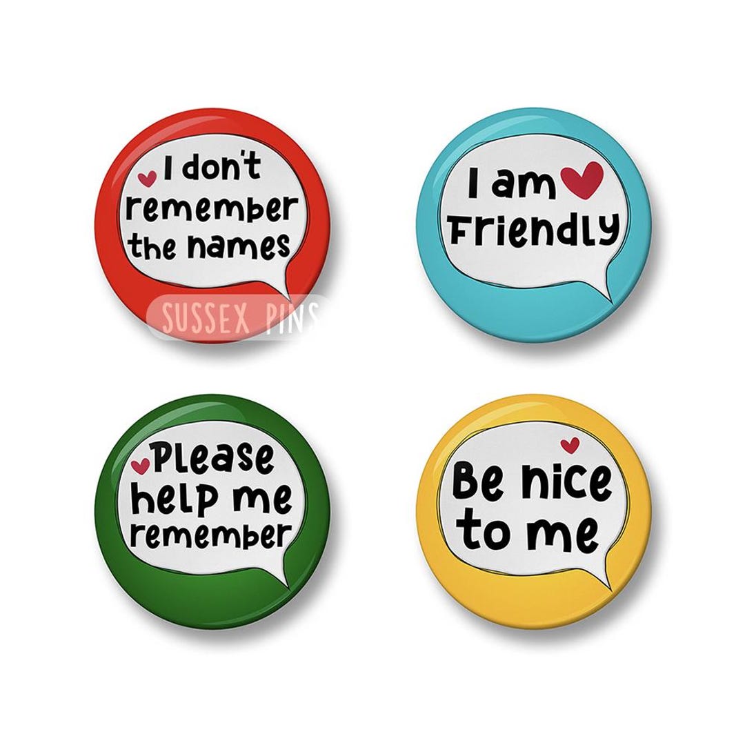 Memory Loss Pin Button Badge, 4 Badges, 32mm or 44mm, I Don’t Remember ...