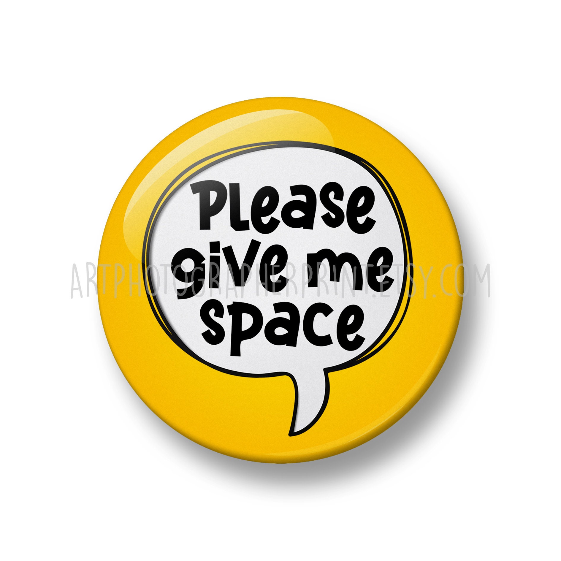 Please Give Me Space Pin Button Badge Social Distancing 32mm - Etsy