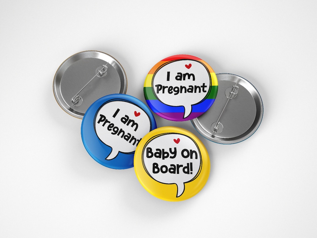 I Am Pregnant Pin Badge, Baby on Board, Baby Shower Gift, Pregnancy ...