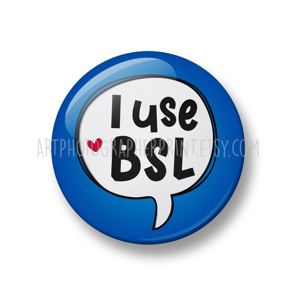 Bsl Pin Button Badge - Etsy UK