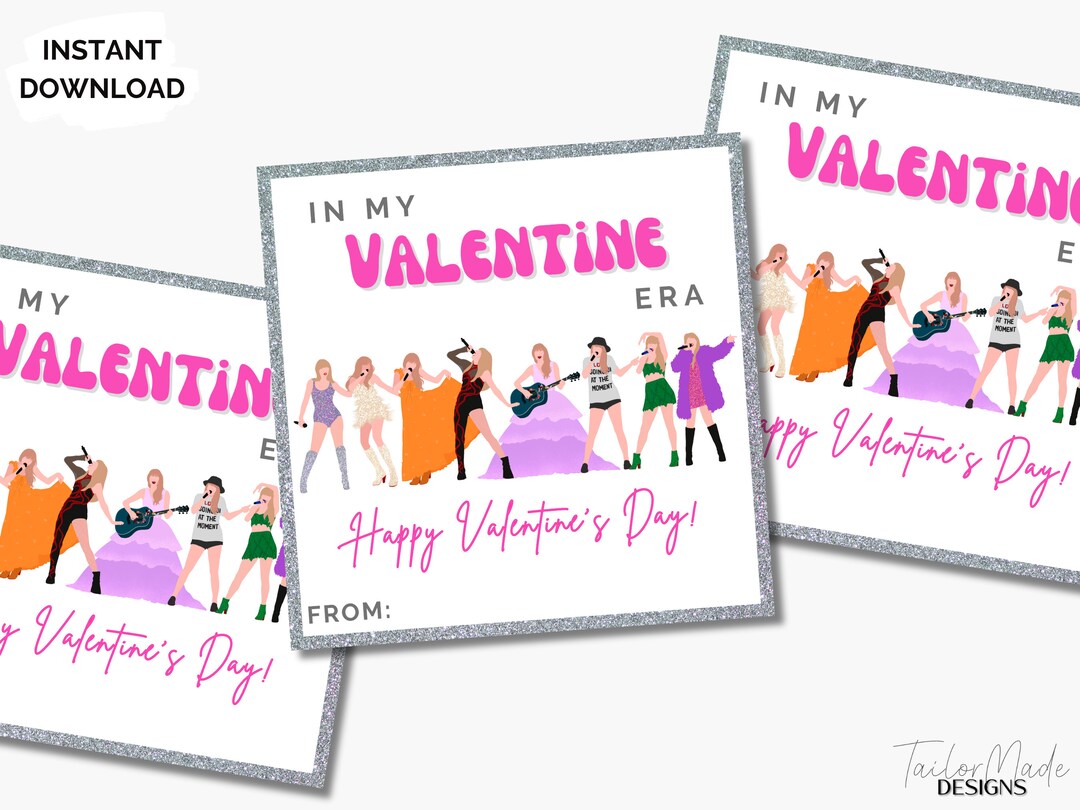 Eras Tour Valentine, in My Valentine Era, Swiftie Valentine Cards ...