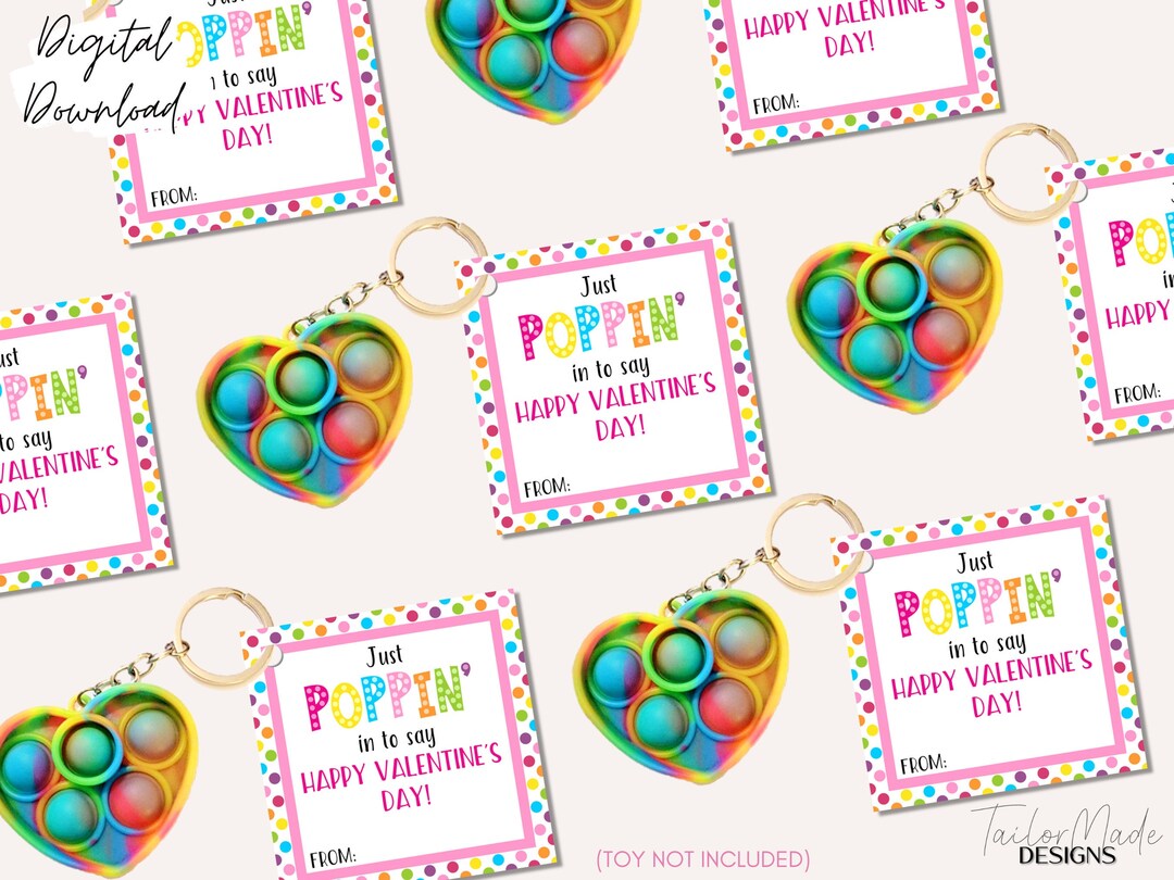 Pop It Valentines Card, Personalized Valentine, Valentine's Day Cards ...