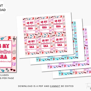 In My Valentine Era, Swiftie Valentine Cards, Eras Tour Valentine ...
