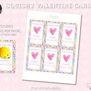 Printable Squishy Valentine Card, Squishy Valentine Card, Squish ...