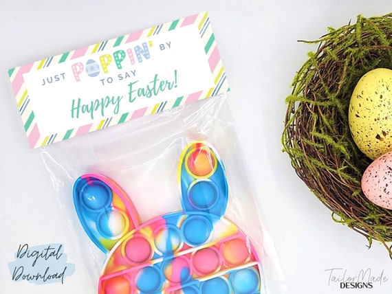Pop It Easter Tag Pop It Gift Tag Printable Pop It Easter | Etsy