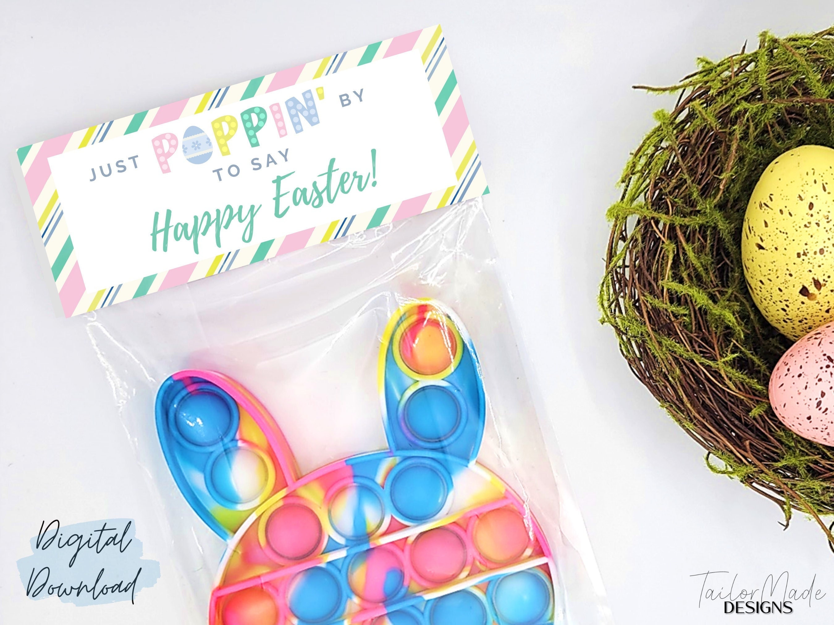 Pop It Easter Tag, Pop It Gift Tag, Printable Pop It Easter, Poppin ...