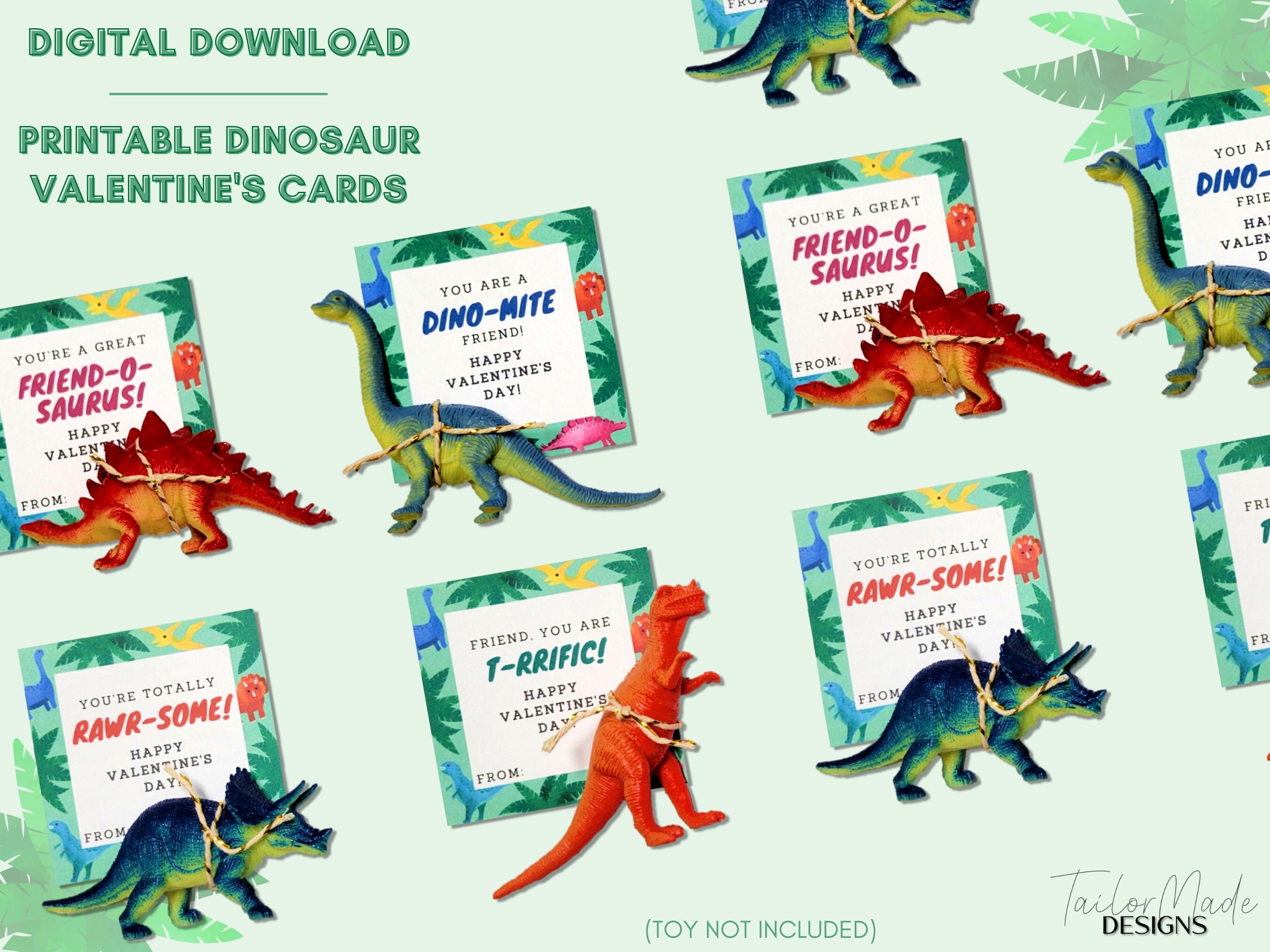 Dinosaur Valentine's Card Personalized Valentine Dino - Etsy