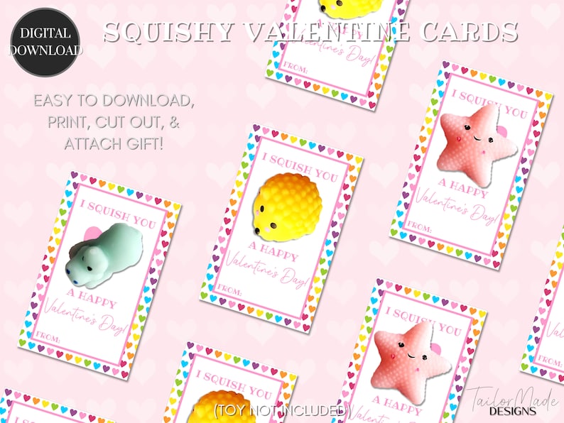 Printable Squishy Valentine Card Squishy Valentine Card - Etsy
