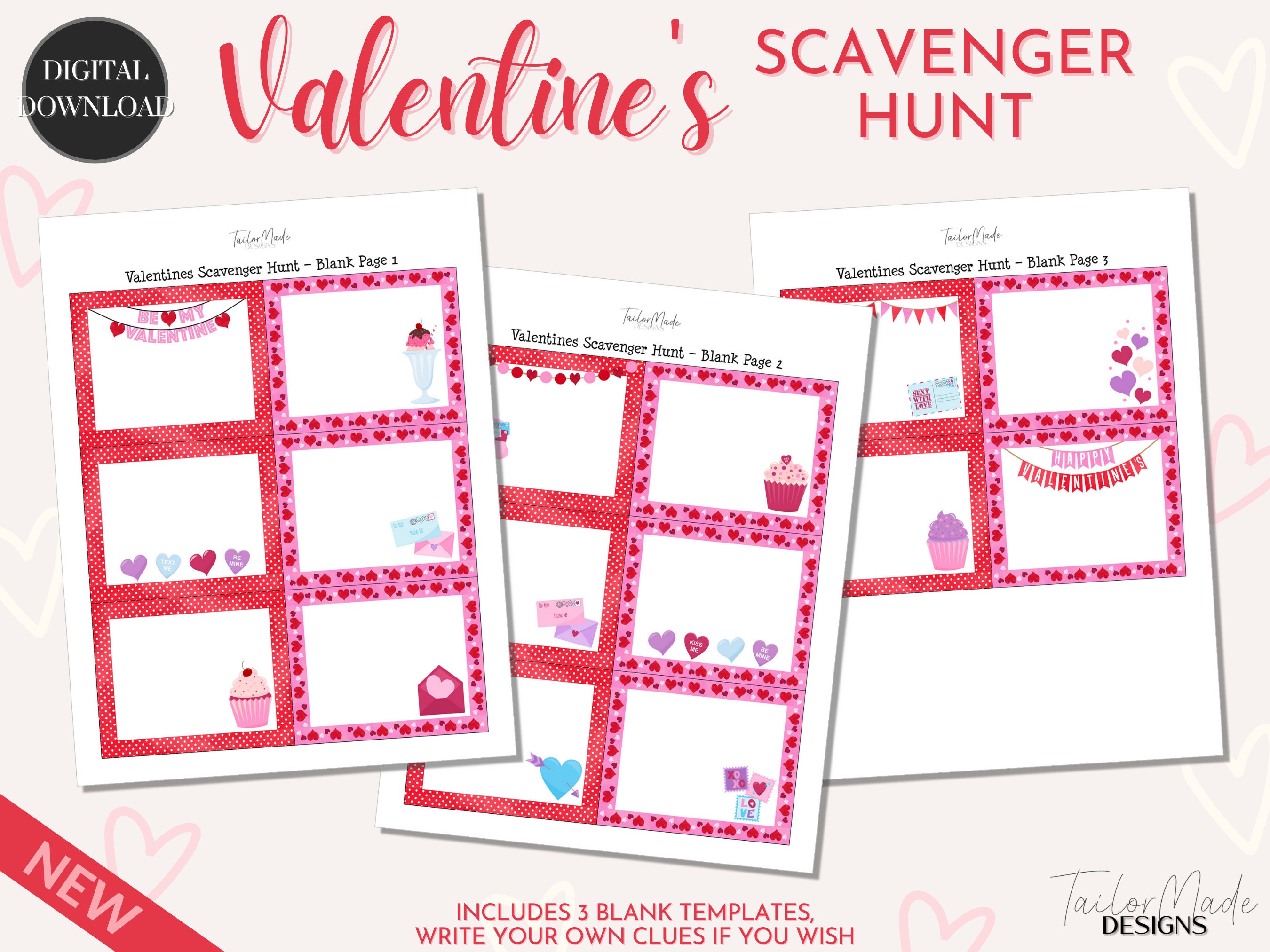 Valentine Scavenger Hunt Valentine's Party Game - Etsy