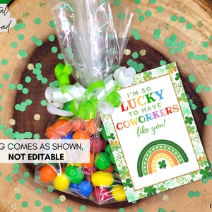 St. Patrick's Day Coworker Gift Tag, St. Patrick's Day Printable Gift ...