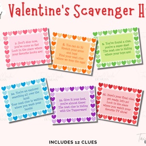Valentines Scavenger Hunt, Valentines Treasure Hunt, Valentines Party ...