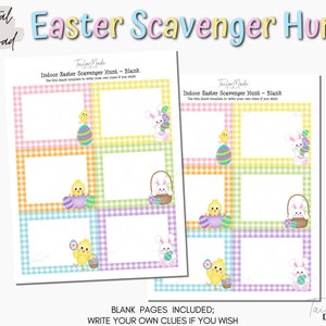 Easter Indoor Scavenger Hunt, Printable Easter Treasure Hunt, Easter ...