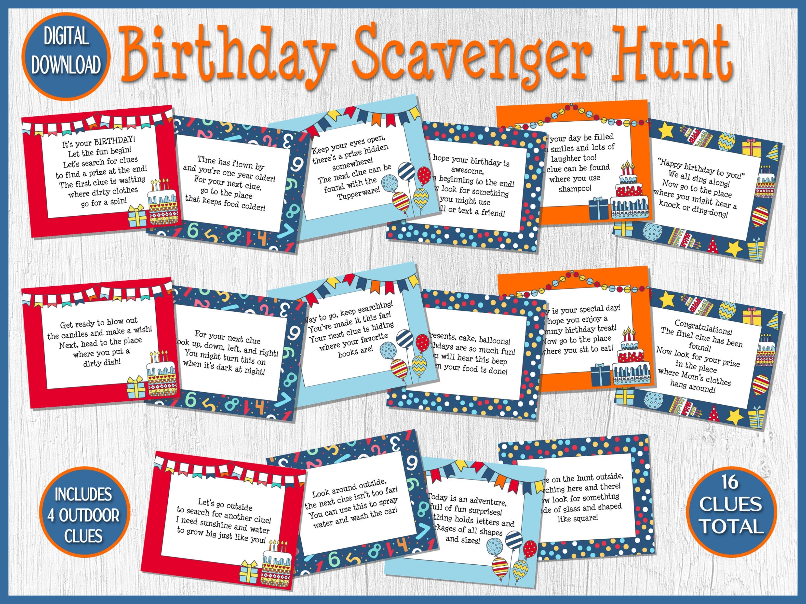 Birthday Scavenger Hunt Birthday Party Game Party Games For Etsy birthday-scavenger-hunt-birthday-party-game-party-games-for-etsy