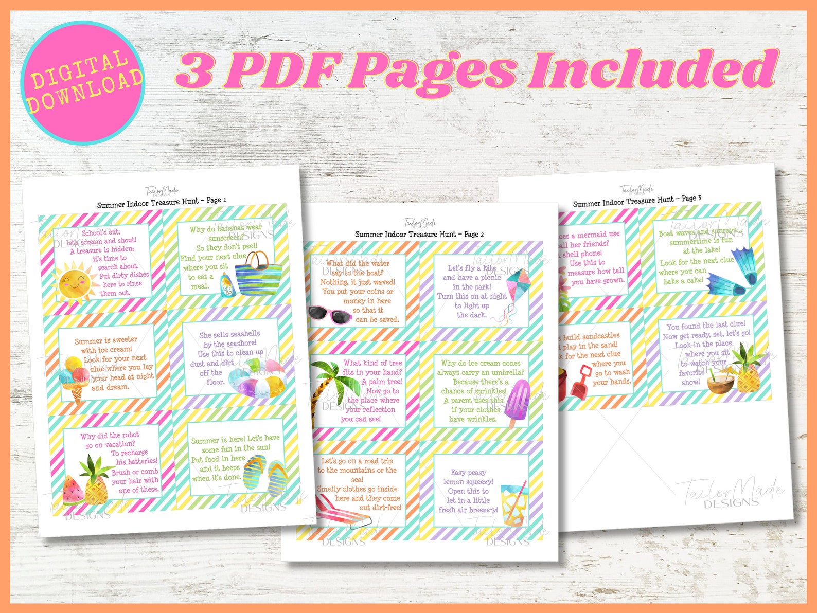 Summer Scavenger Hunt, Summer Indoor Activities, Summer Games for Kids ...