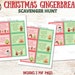 Christmas Gingerbread Scavenger Hunt, Christmas Party Game, Christmas ...