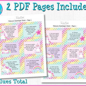 Unicorn Scavenger Hunt, Unicorn Birthday Games, Girl Birthday Game ...
