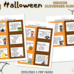 Halloween Scavenger Hunt, Halloween Treasure Hunt, Kids Halloween Party ...