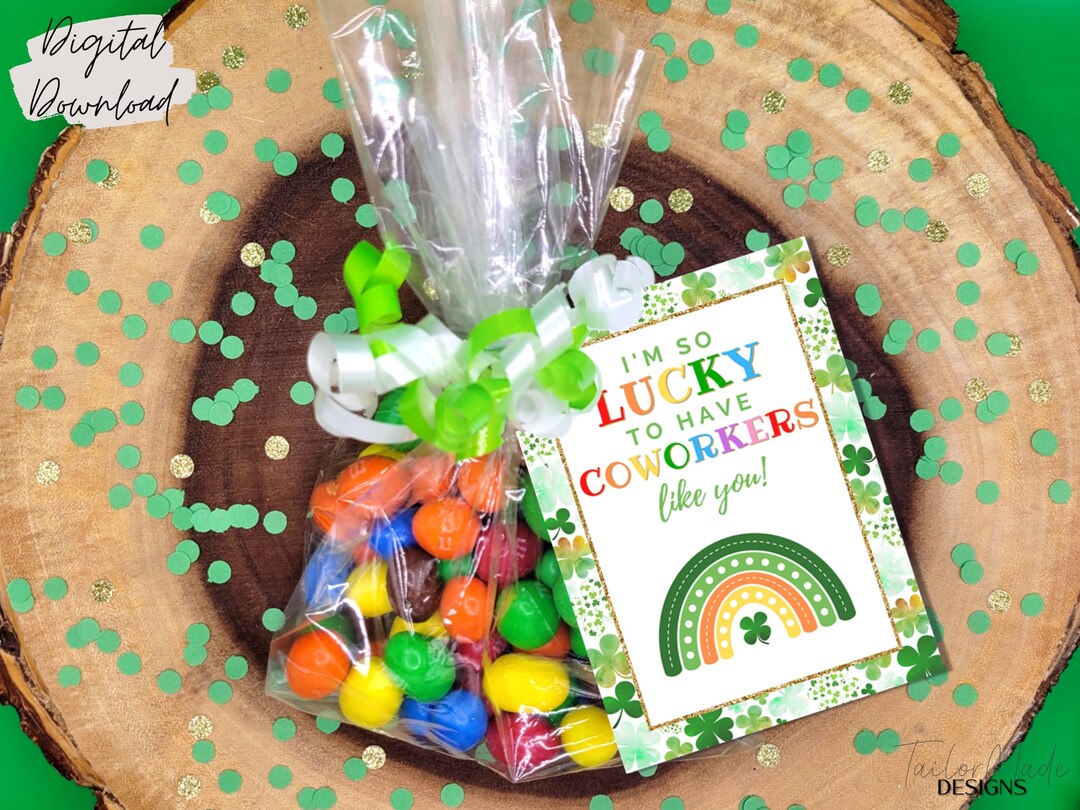 St. Patrick's Day Coworker Gift Tag, St. Patrick's Day Printable Gift ...