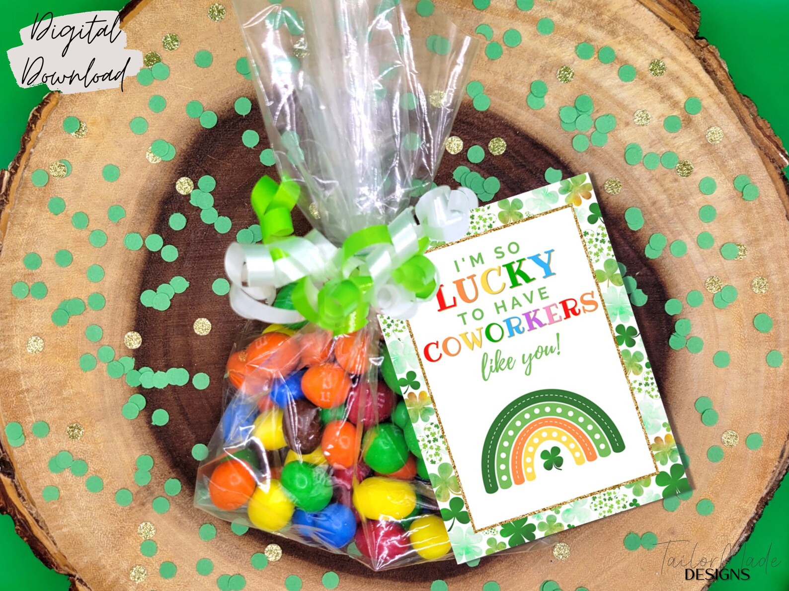 St. Patrick's Day Coworker Gift Tag, St. Patrick's Day Printable Gift ...