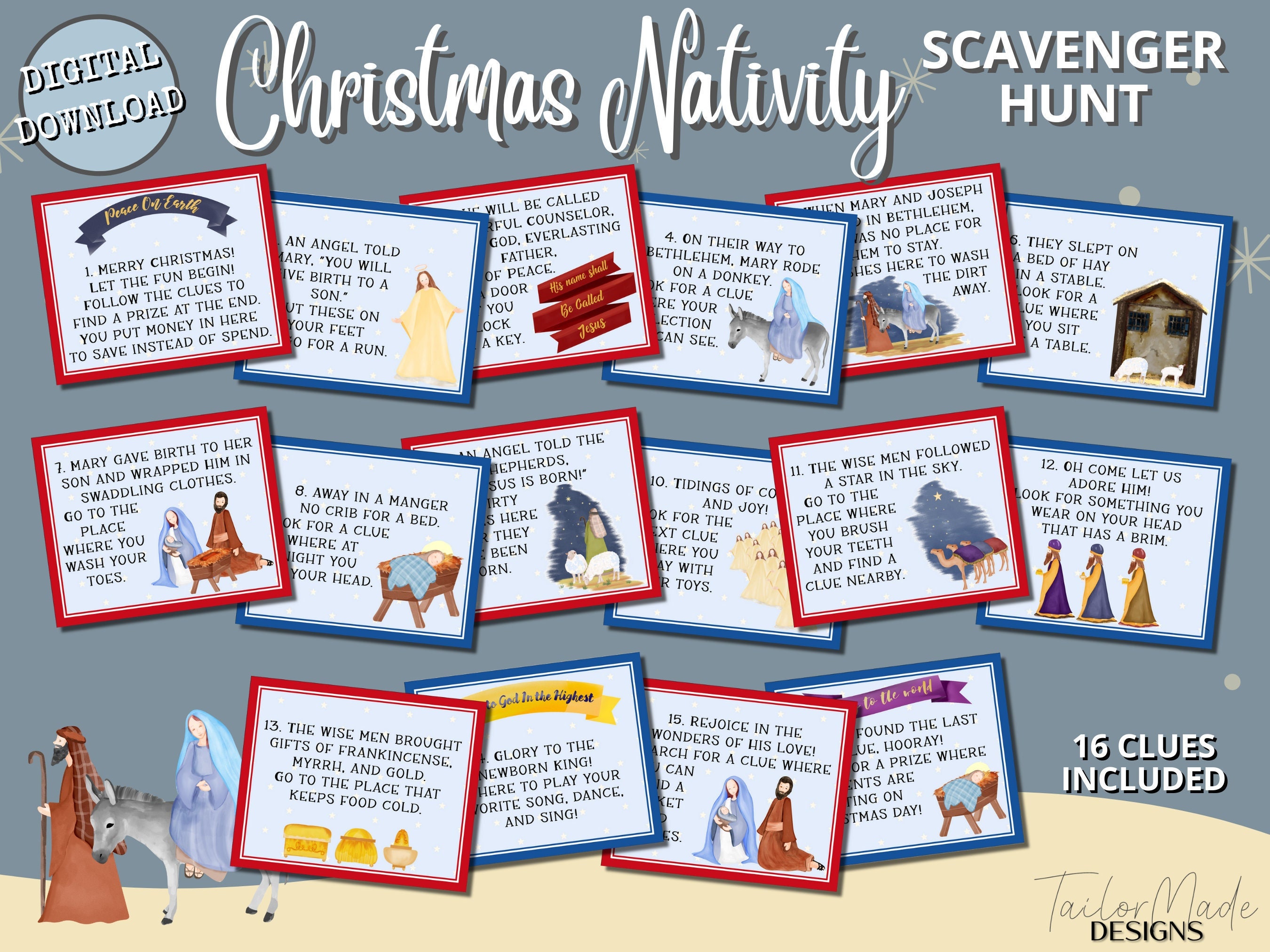 Nativity Scavenger Hunt Christmas Scavenger Hunt Christmas - Etsy