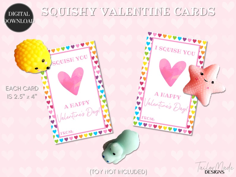Printable Squishy Valentine Card, Squishy Valentine Card, Squish ...