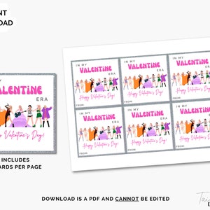 Eras Tour Valentine, in My Valentine Era, Swiftie Valentine Cards ...