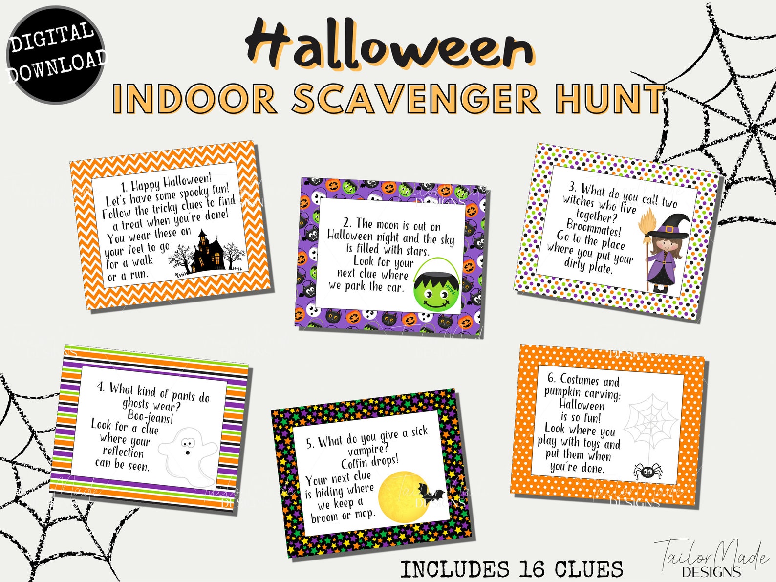 Halloween Scavenger Hunt Halloween Treasure Hunt Halloween - Etsy