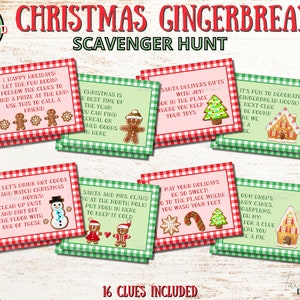 Christmas Gingerbread Scavenger Hunt, Christmas Party Game, Christmas ...