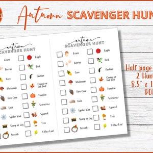 Autumn Scavenger Hunt, Fall Scavenger Hunt, Pumpkin Patch Scavenger ...
