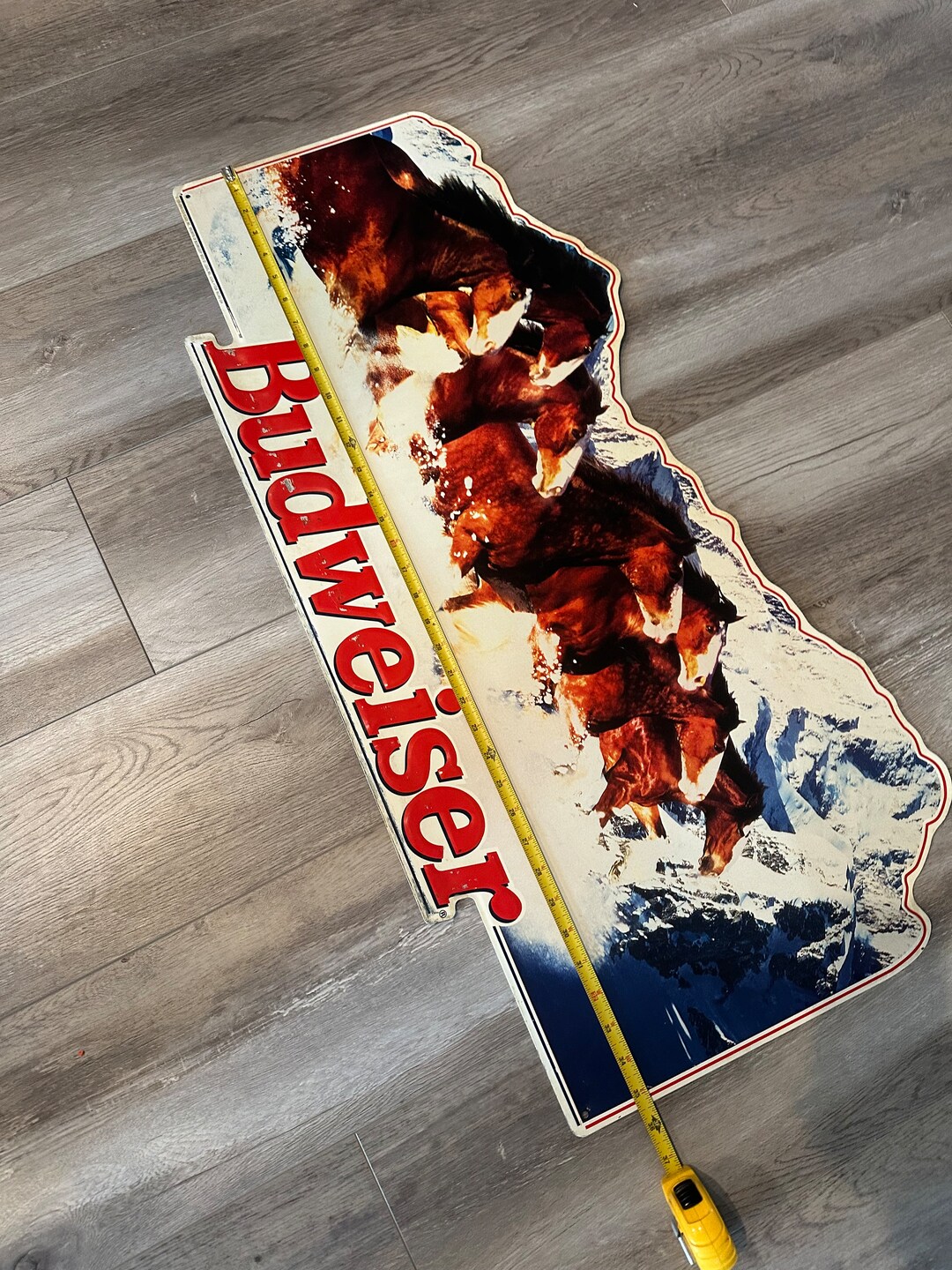 RARE Vintage 1995 Budweiser Clydesdale Metal Tin Sign - Etsy