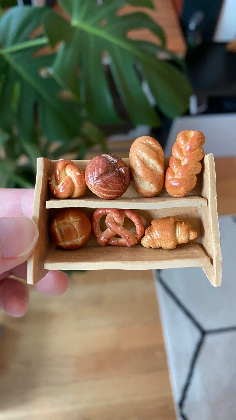 Handmade Polymer Clay Bakery Shelf Unique Desk Decor With Miniature ...