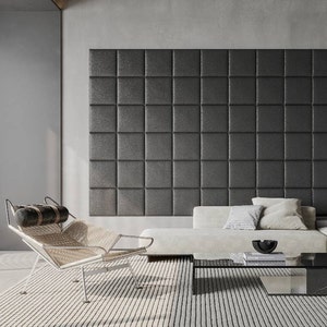 UPHOLSTERED WALL PANELS Square 30x30cm Cushion Wall Panel, Adhesive ...