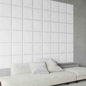 UPHOLSTERED WALL PANELS Square 30x30cm Cushion Wall Panel, Adhesive ...