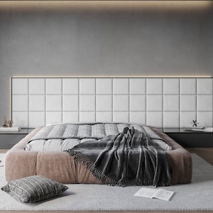 BEDROOM Wall Panel 12"x12" KING QUEEN Size Headboard Upholstered ...