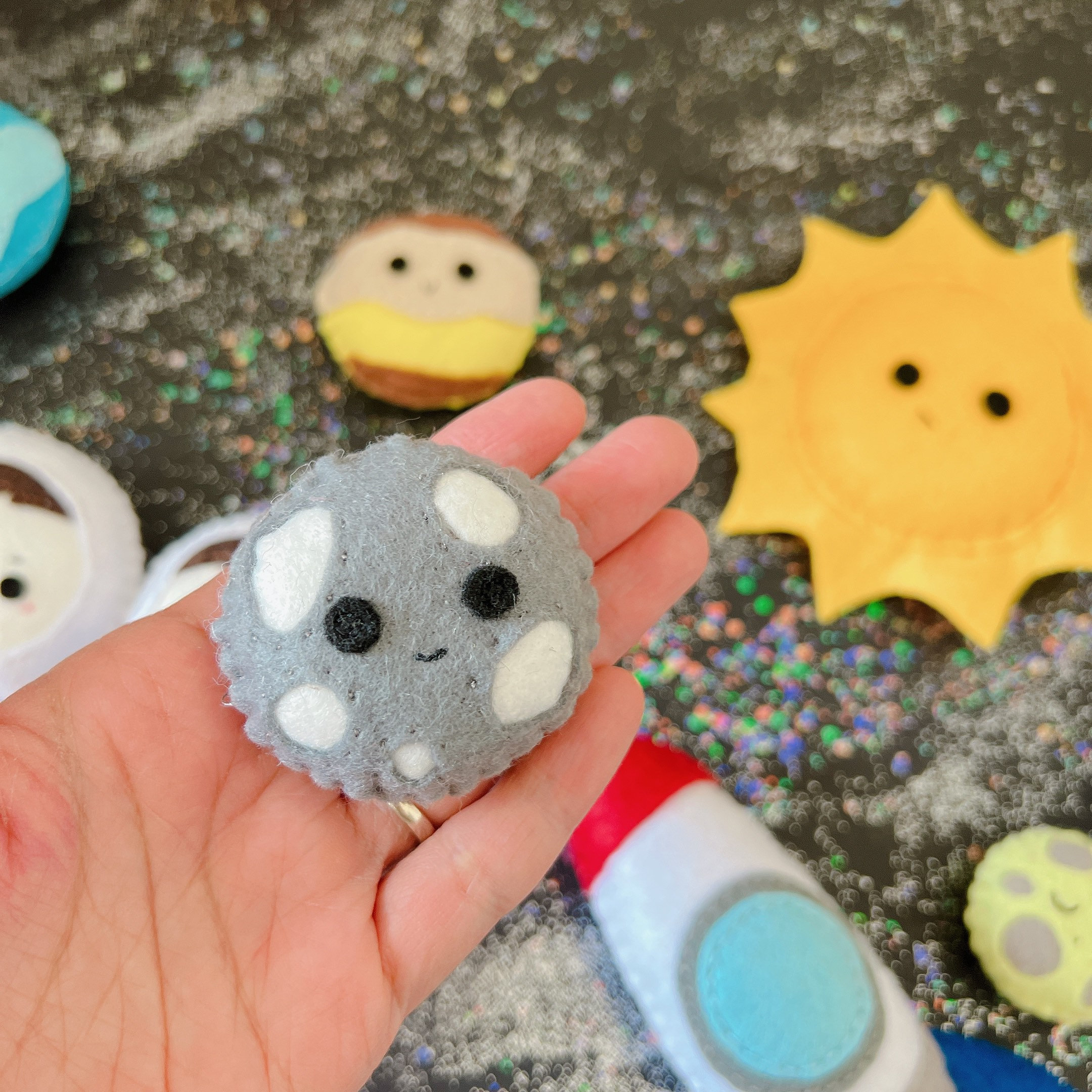 Felt Solar System, Planets Set, Space Play Set, Learning Planets Toys ...