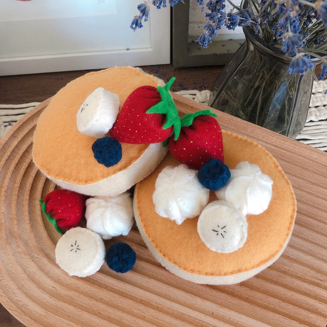 Felt Pancake Sweet Breakfast Pancake Set Felt Pretend Play - Etsy UK