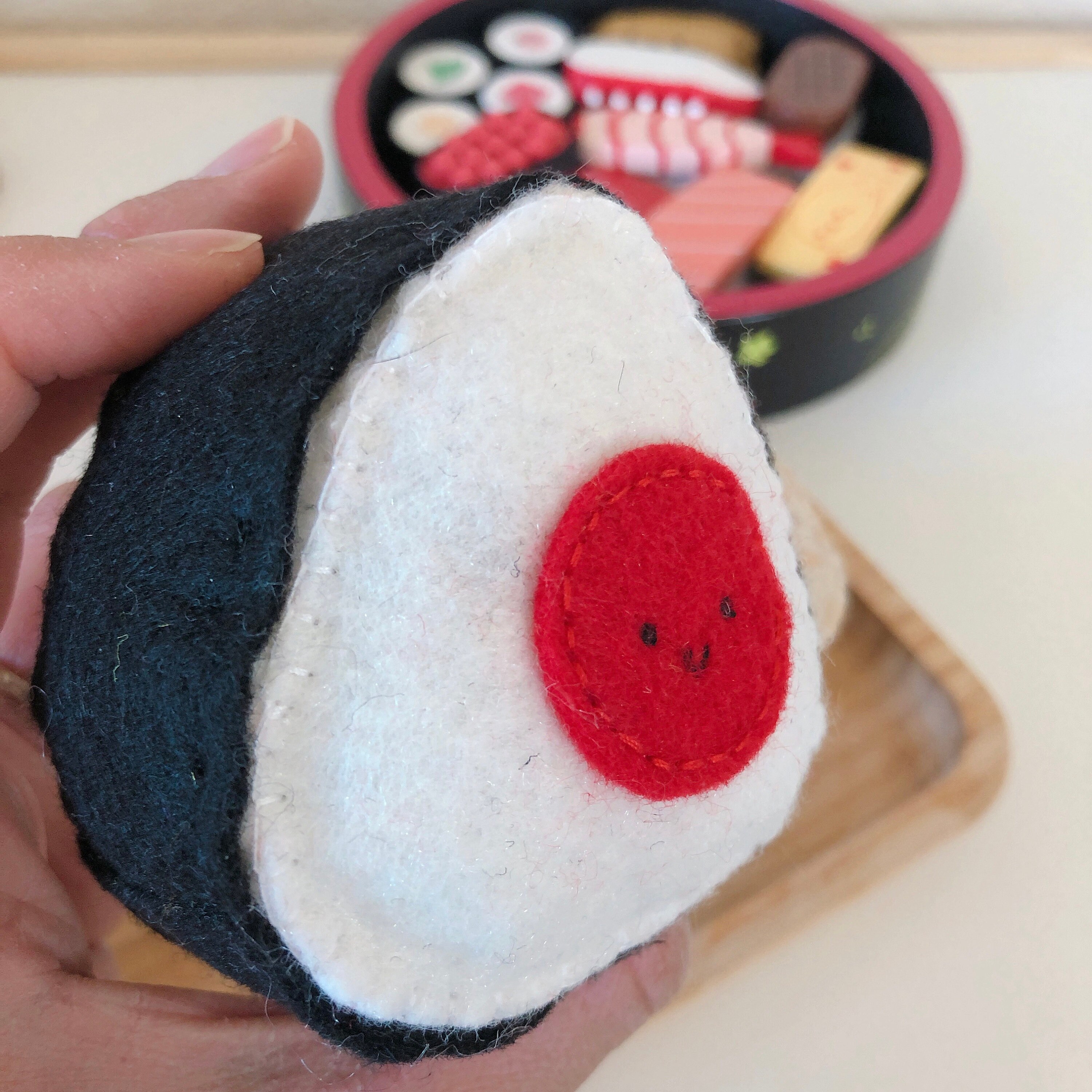 Felt Rice Balls Set of 3 Japanese Onigiri - Pretend Play Foods, Felt ...