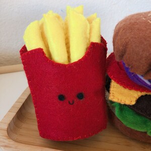 Felt Burger and Fries - Felt Pretend Play Food, Felt Foods, Felt Toys ...