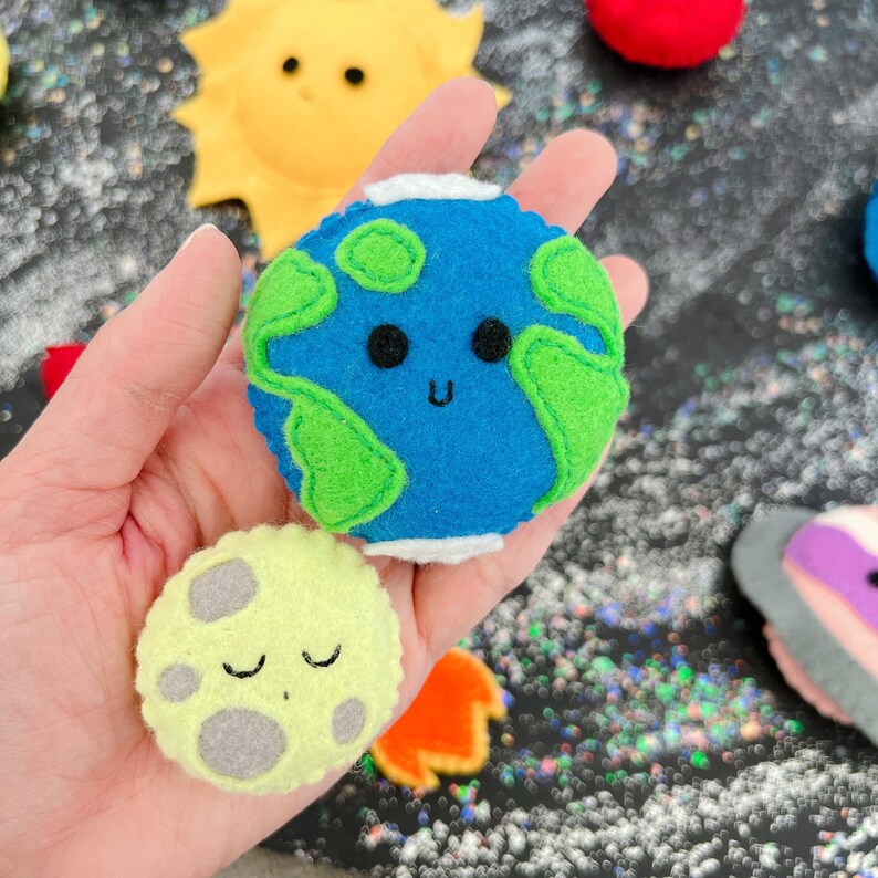 Felt Solar System, Planets Set, Space Play Set, Learning Planets Toys ...
