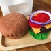 Felt Burger and Fries - Felt Pretend Play Food, Felt Foods, Felt Toys ...