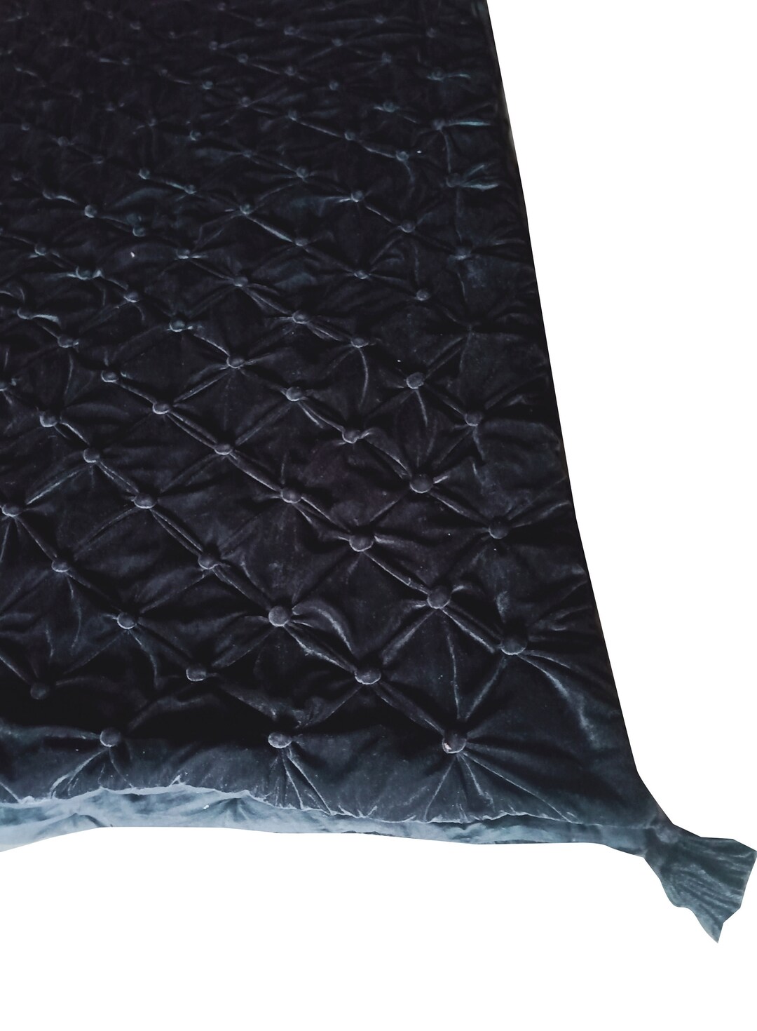 Black Velvet Quilt Comforter, Black Luxury Quilt, Black Queen Quilt ...