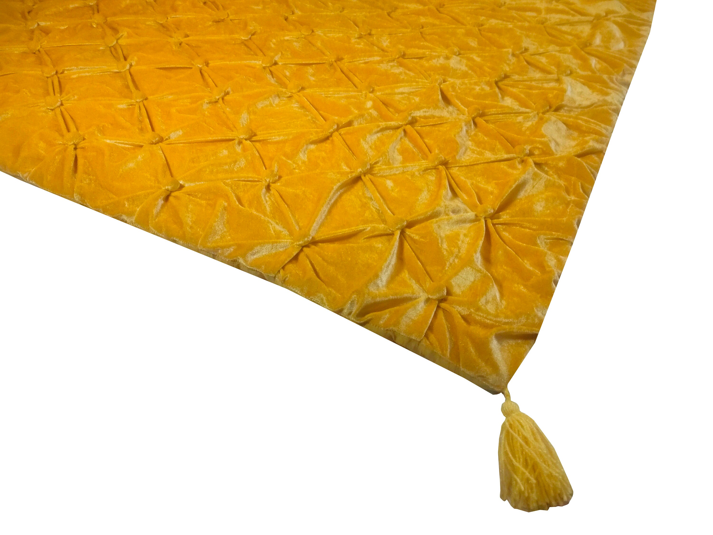 Luxury Gold Velvet Quilt Comforter Blanket Bedspread King Size | Etsy